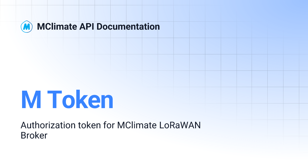 M Token | MClimate API Documentation