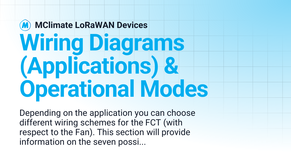 Wiring Diagrams (Applications) & Operational Modes | MClimate LoRaWAN ...